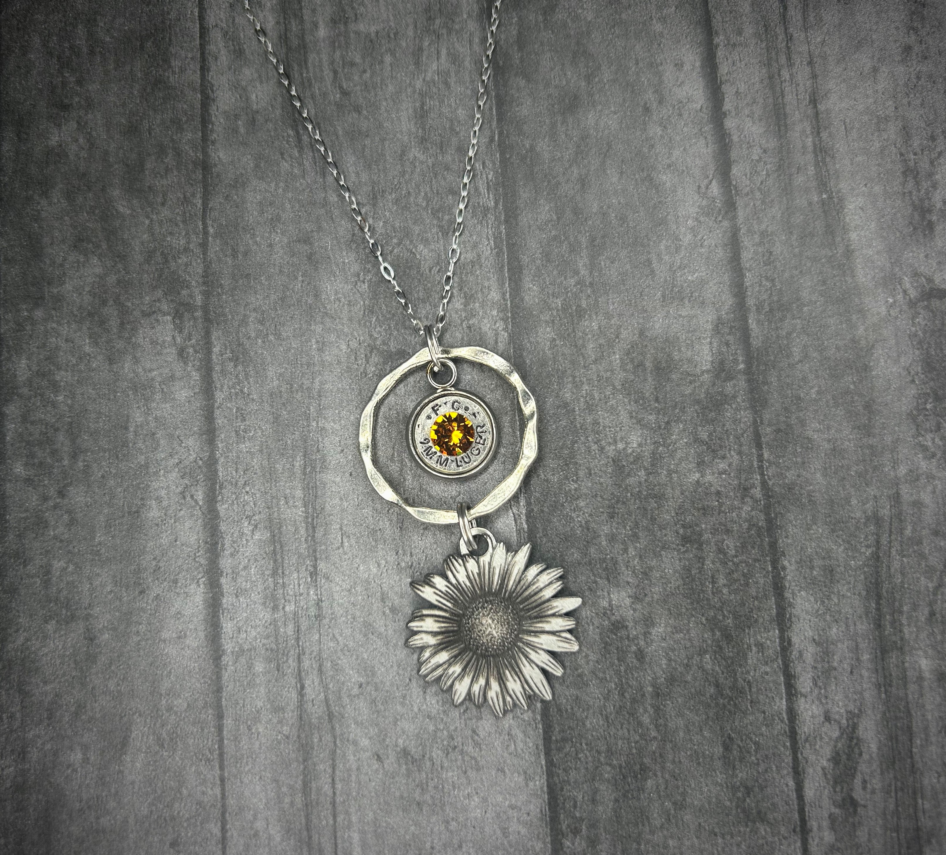 Flower Hoop Bullet Necklace – E & S Custom Jewelry