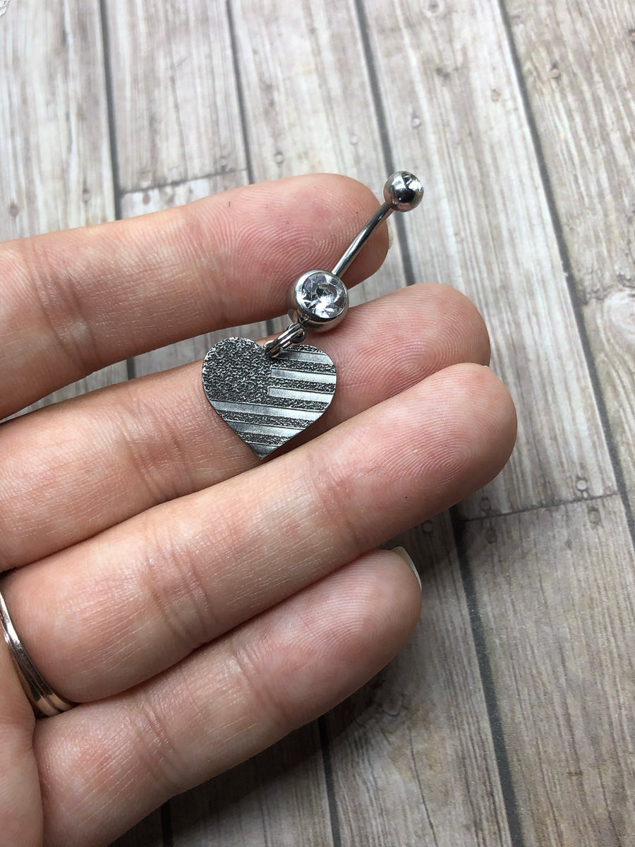 American Flag Belly Button Ring – Small Town Gems